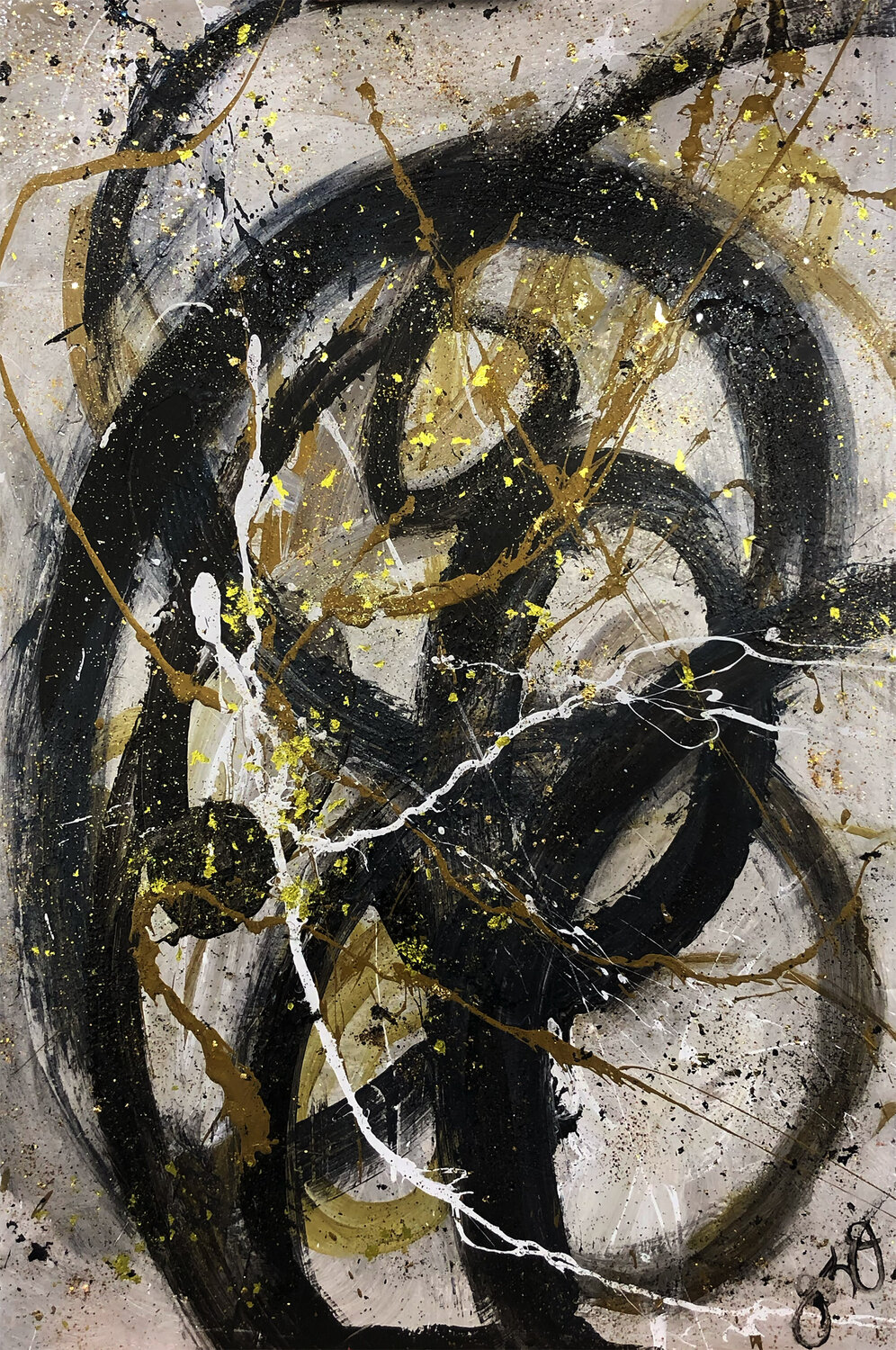 cypher 7 de Jason Lincoln Jeffers (2025) : Peinture Acrylique, Dorure ...