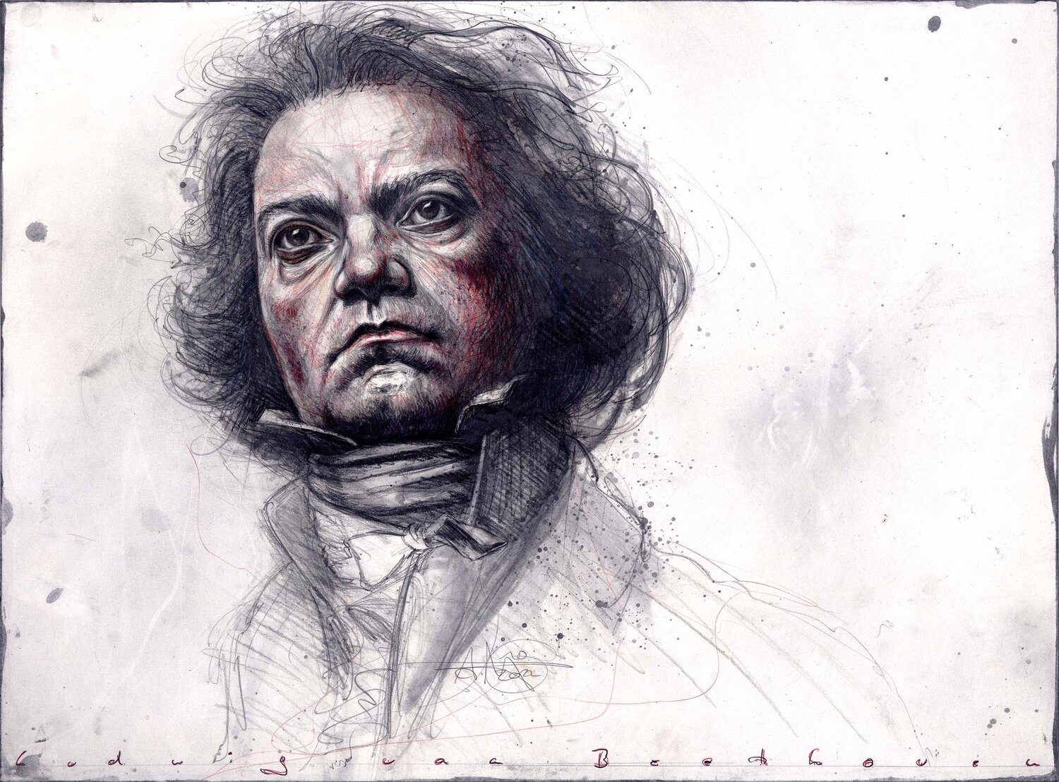 Ludwig van Beethoven by Andreas Noßmann (2022) : Drawing Pencil ...