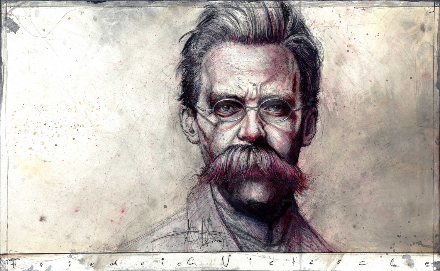 Friedrich Nietzsche by Andreas Noßmann (2022) : Drawing Pencil, India ...