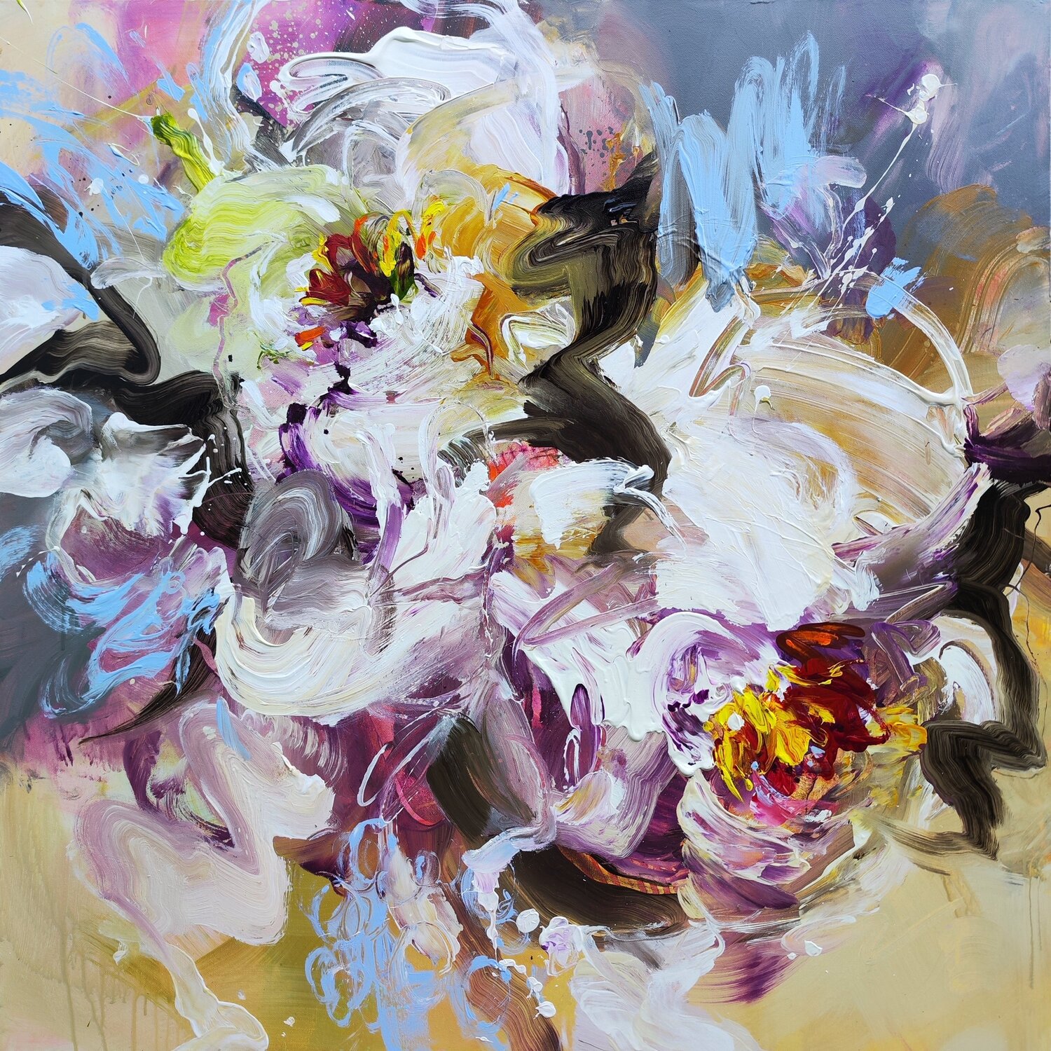 Pulse of the Moment by Anna Cher (2024) : Painting Acrylic on Canvas ...