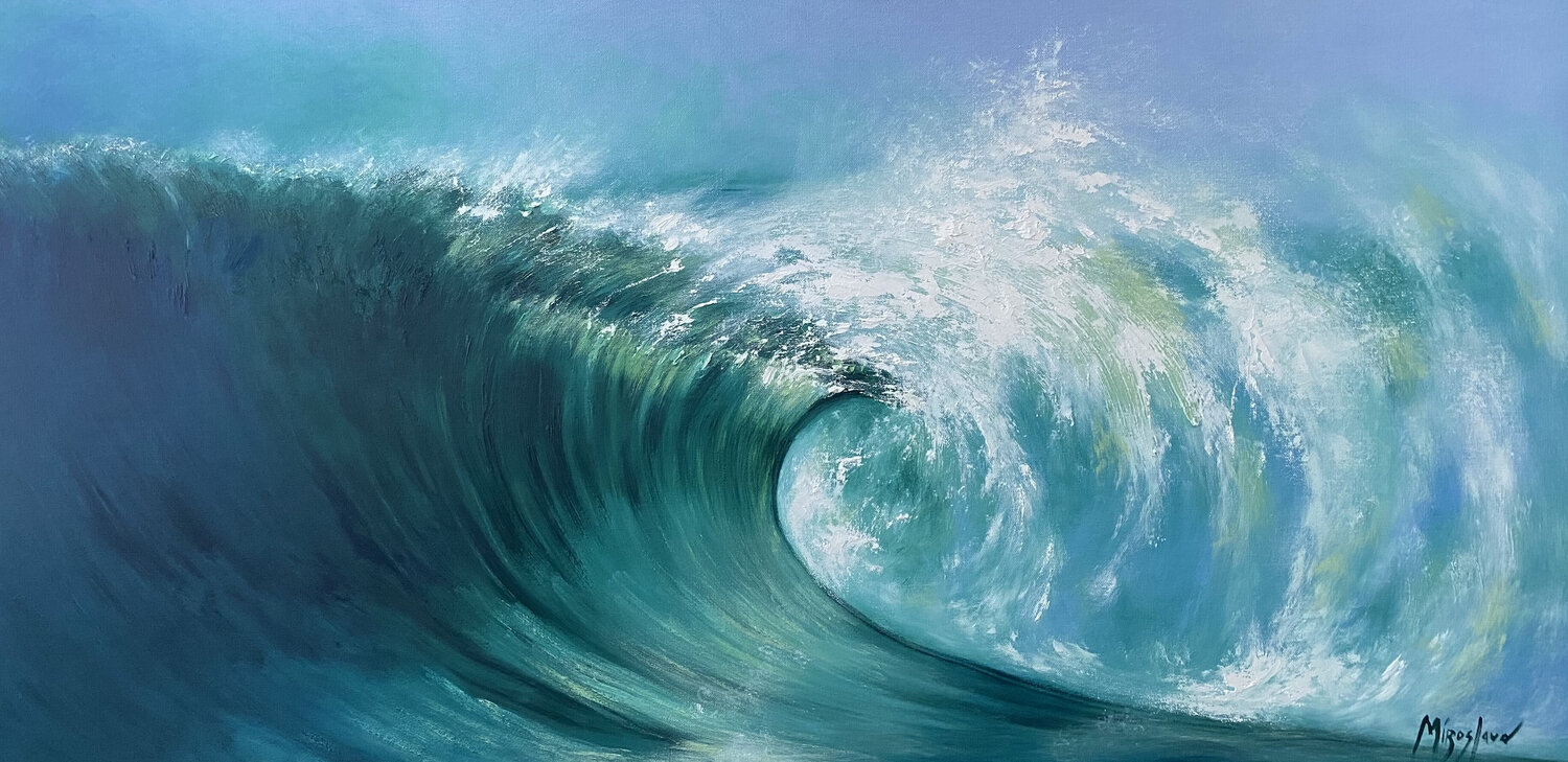 Big Wave II by Miroslava Lipovec Friedman (2024) : Painting Oil on ...
