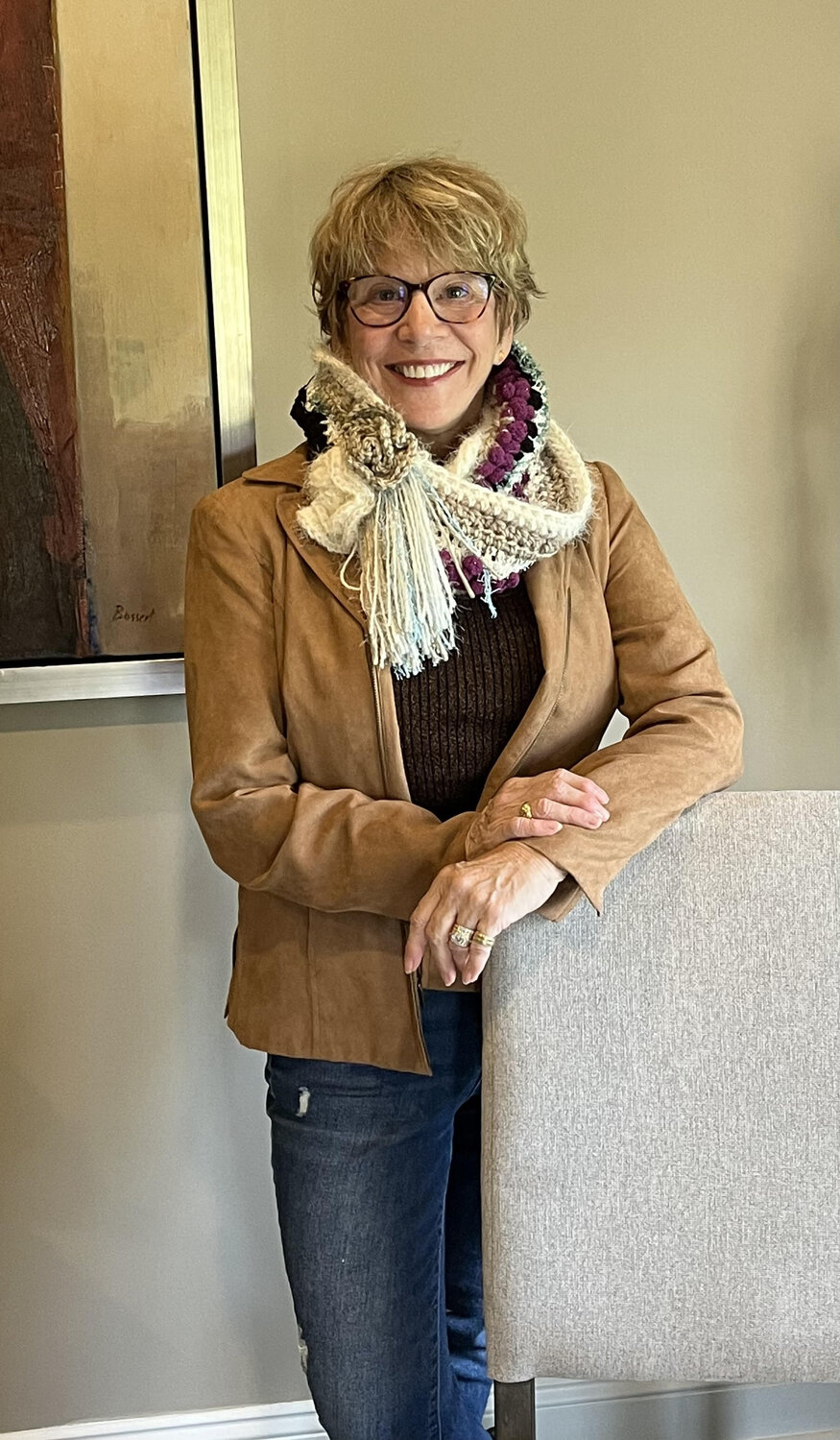 Cool Garden by Nancy Bossert (2022) : Painting Acrylic, Collage on ...