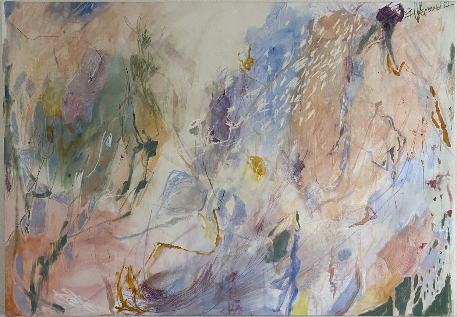 New bird by Franziska Ostermeier (2022) : Painting Acrylic, Pastel on ...