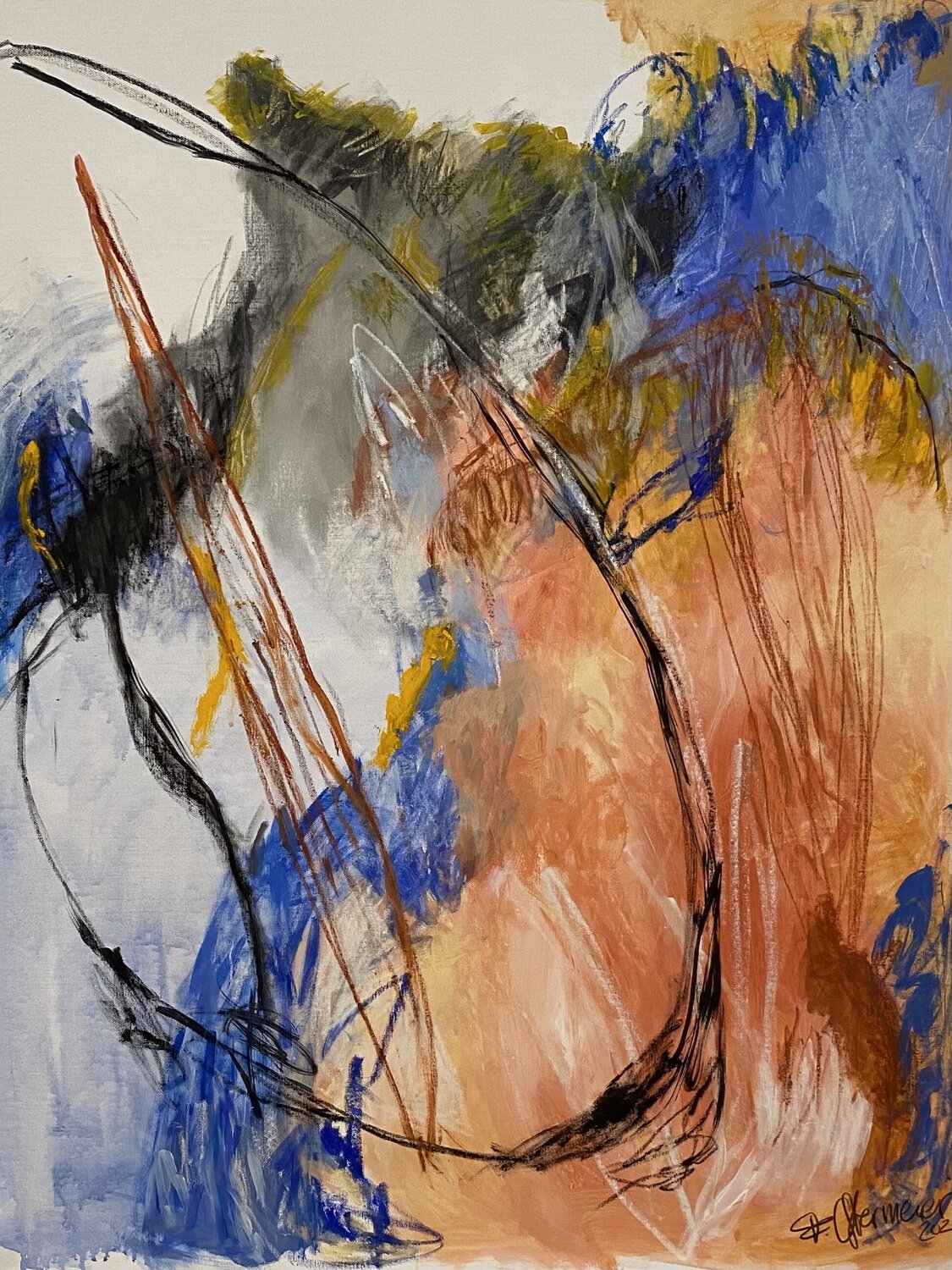 Steinweg by Franziska Ostermeier (2022) : Painting Acrylic, Pastel on ...