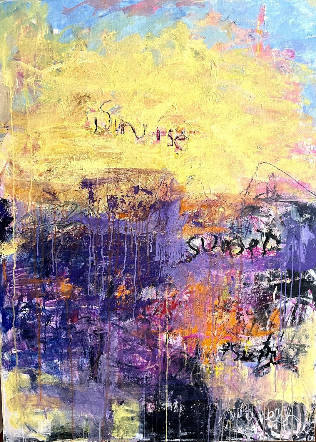 Sunrise, Sunset by Sandy Welch (2022) : Painting Acrylic on Canvas ...