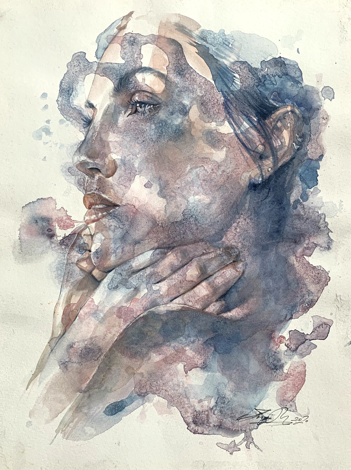 Flimmern by Inga Mihailovic (2020) : Work on Paper Watercolor on ...