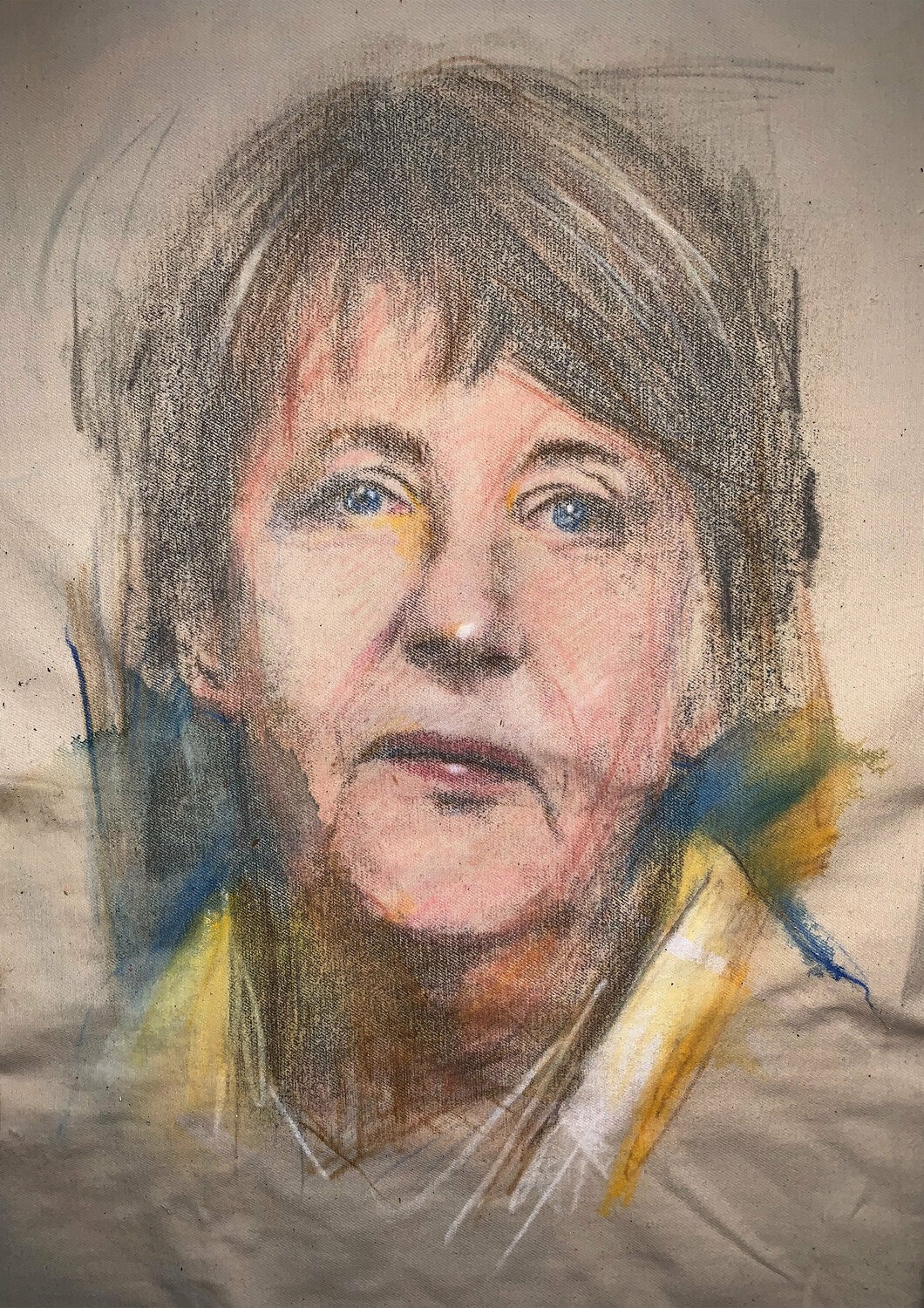 Angie ( Angela Merkel ) Portrait by Mehdi M (2021) : Painting ...