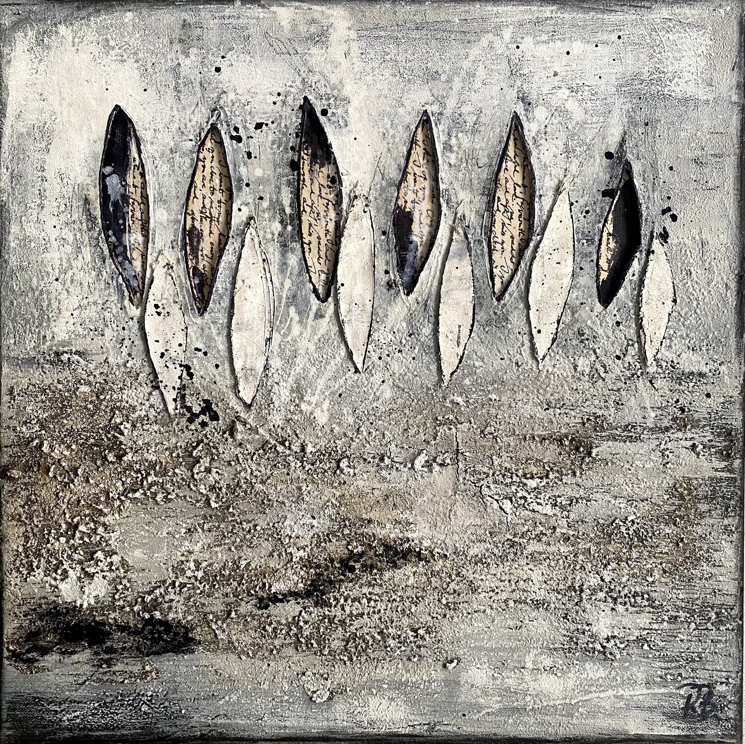 looking through von Bärbel Ricklefs-Bahr (2024): Malerei Acryl, Collage ...