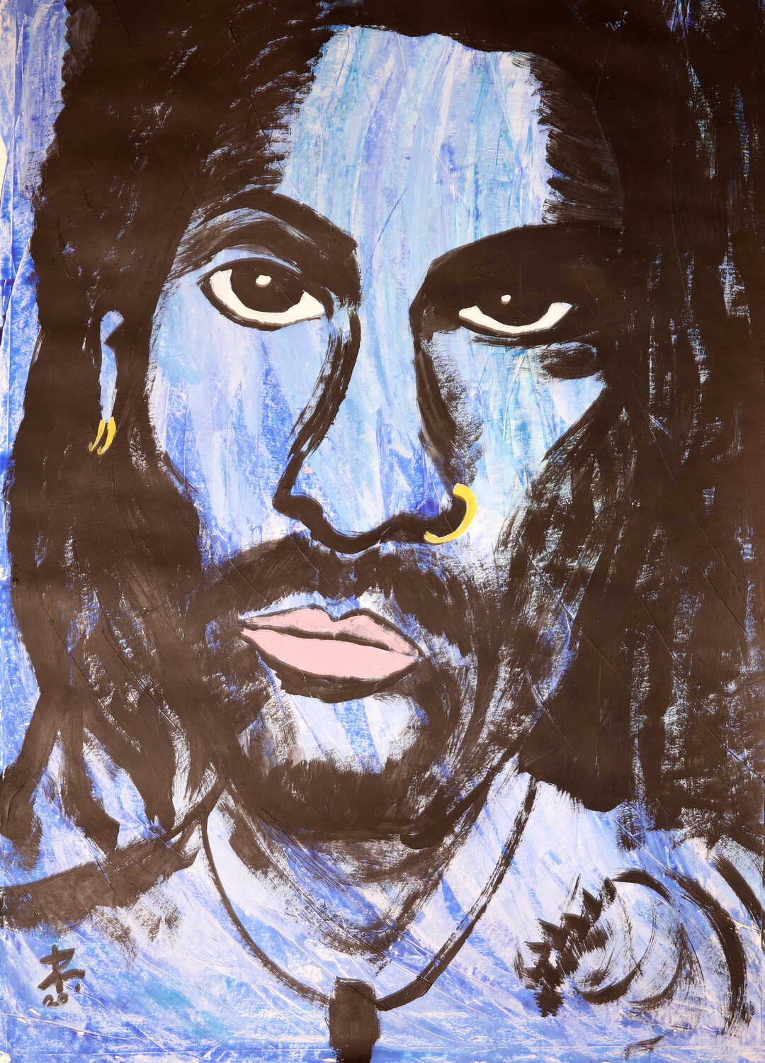 Blue Men Serie Lenny Kravitz von Ingrid Edith Zobel (2020): Werk auf ...