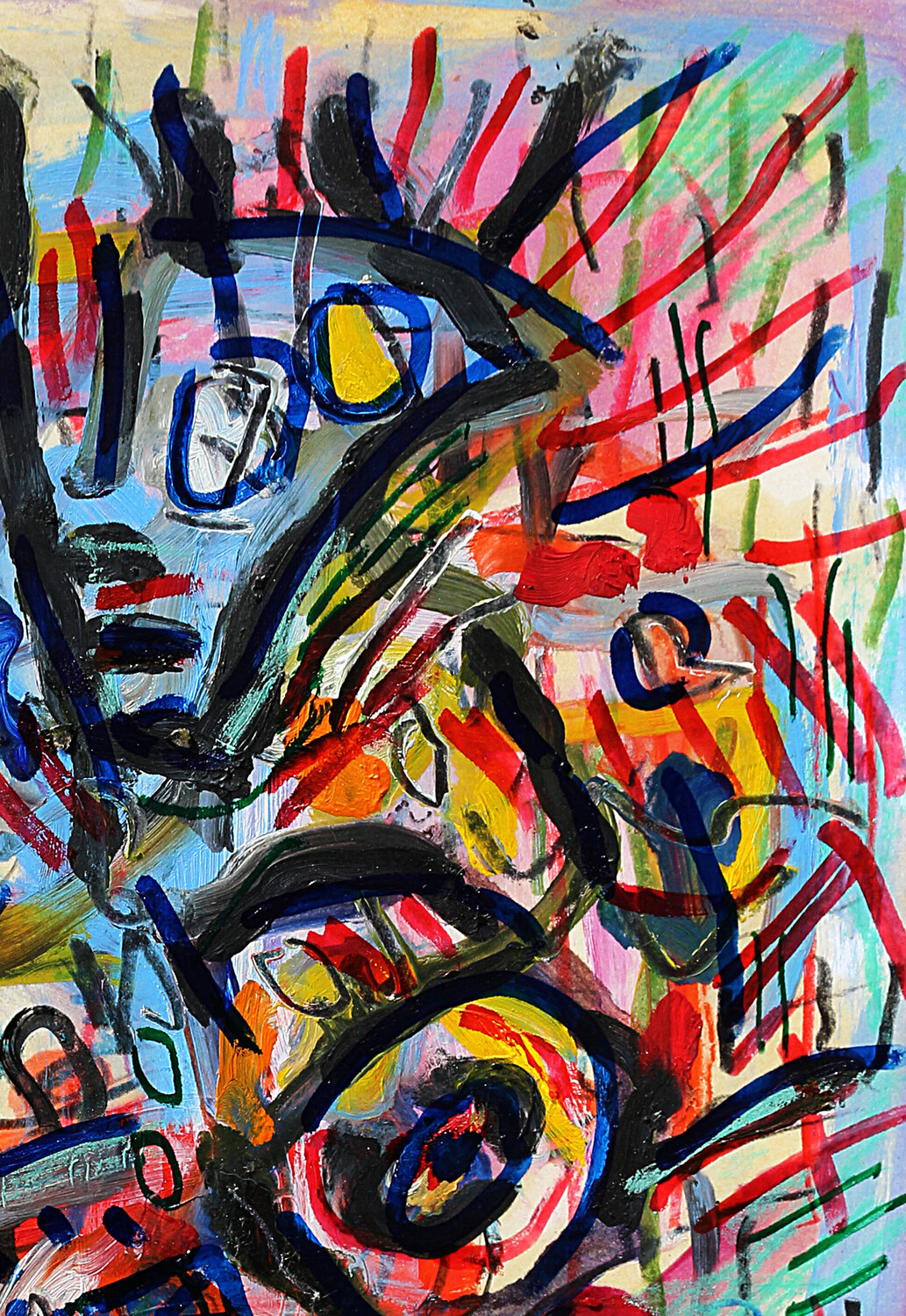 Déboussolé by Jean Mirre (2026) : Painting Oil, India Ink on Paper ...