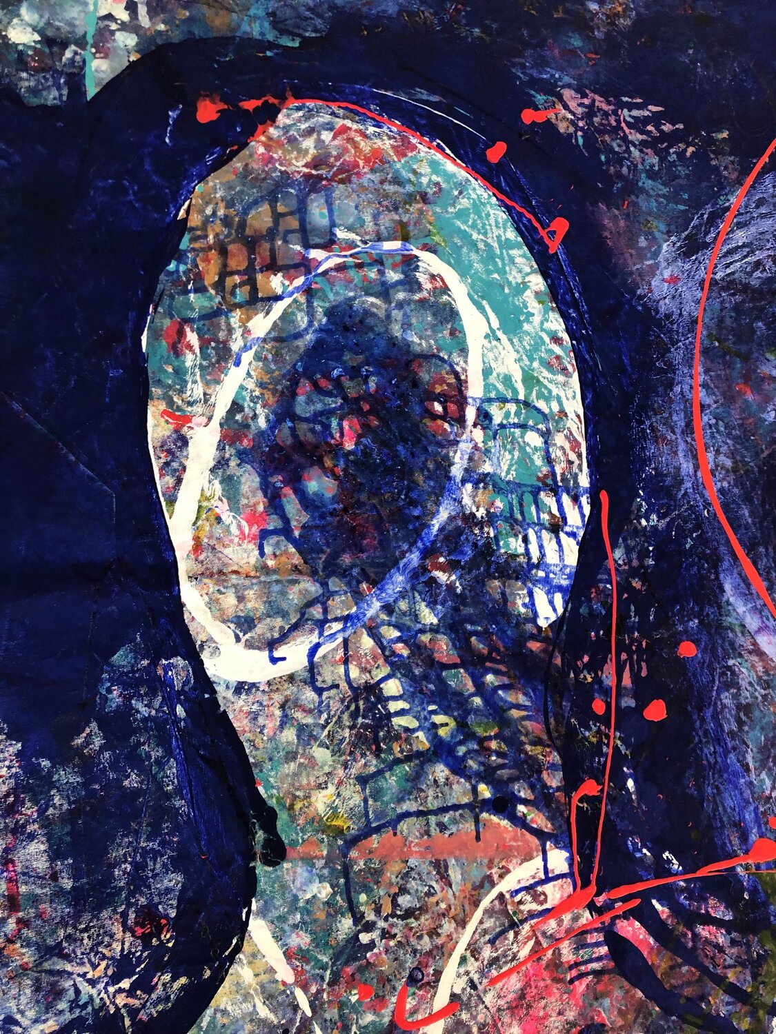 Das schwarze Loch by Barbara Eder (2022) : Painting Acrylic on Linen ...