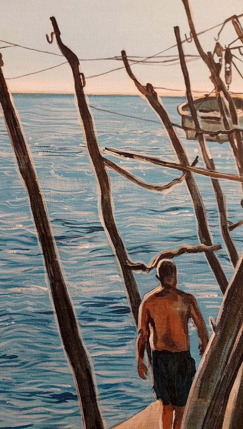 Barche volanti von Marco Ronga (2023): Malerei Acryl auf Leinwand ...