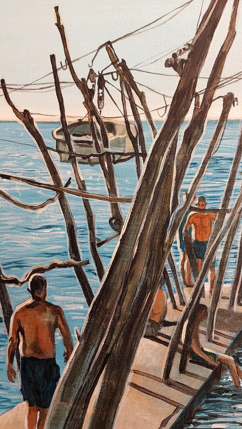 Barche volanti von Marco Ronga (2023): Malerei Acryl auf Leinwand ...