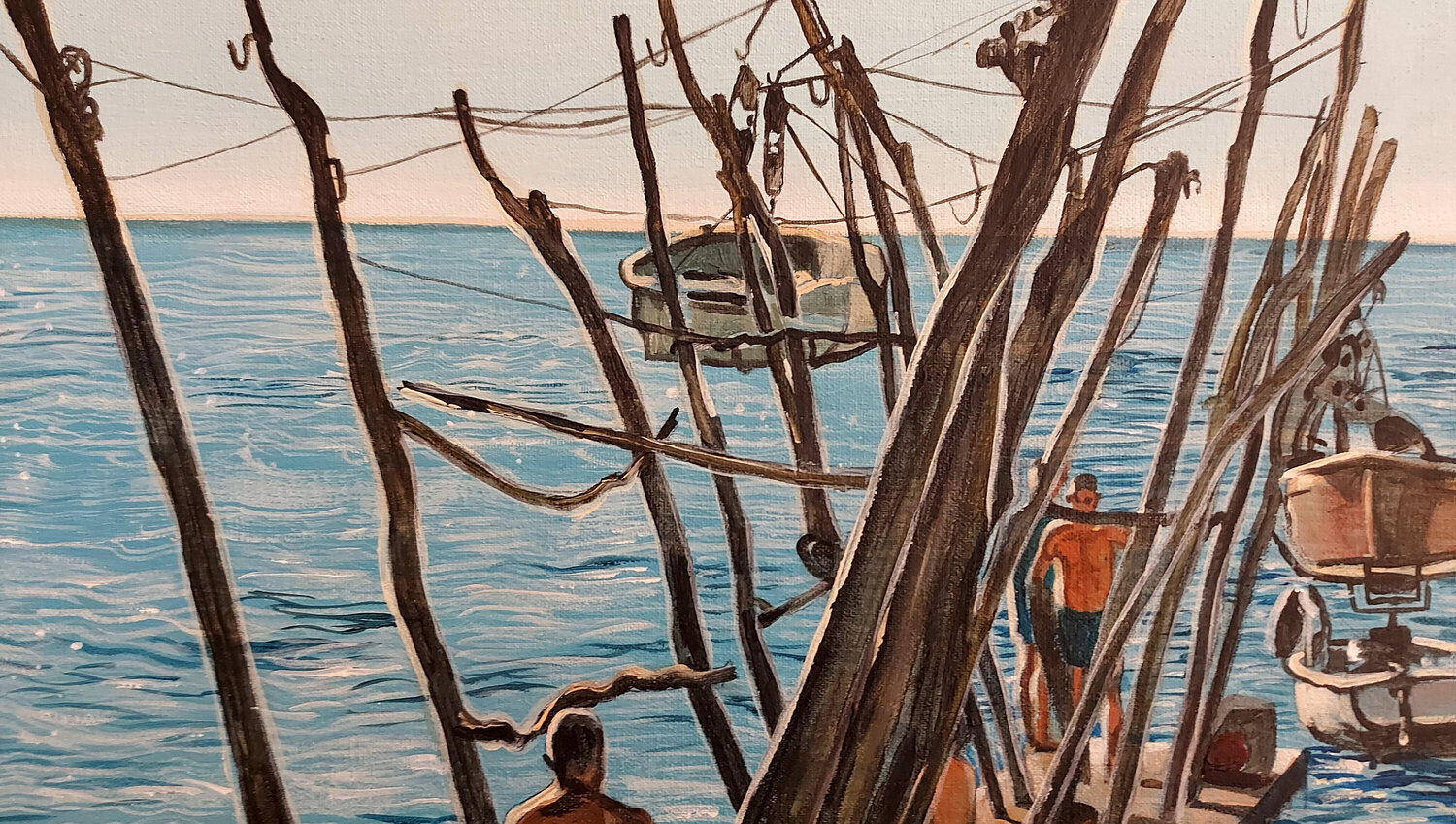 Barche volanti von Marco Ronga (2023): Malerei Acryl auf Leinwand ...