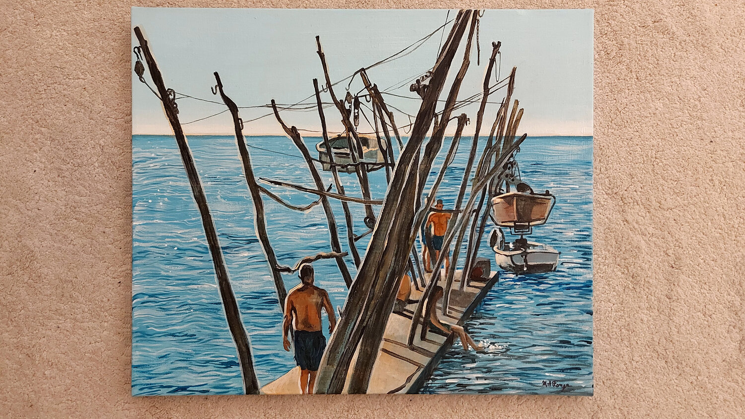 Barche volanti von Marco Ronga (2023): Malerei Acryl auf Leinwand ...