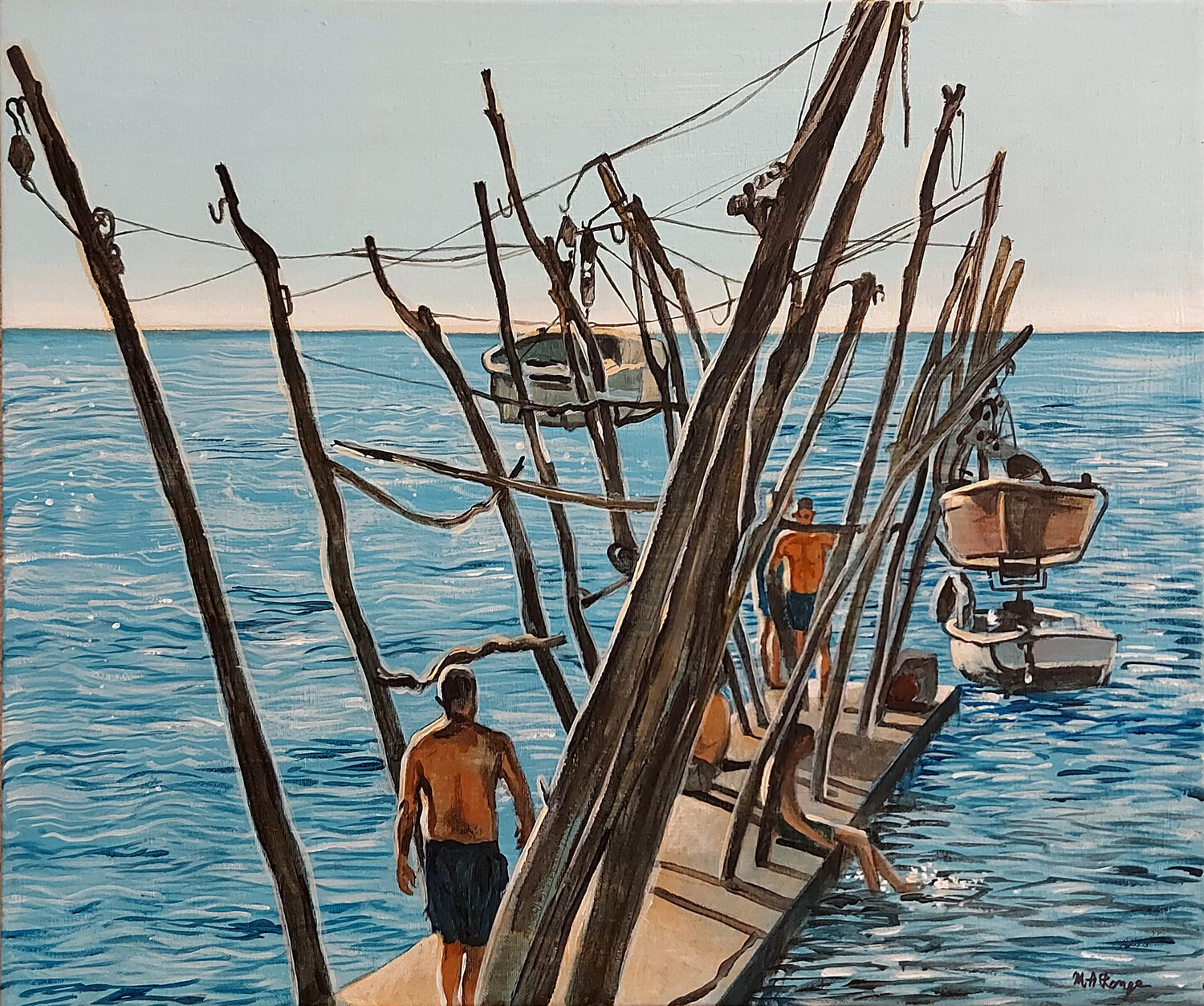 Barche volanti von Marco Ronga (2023): Malerei Acryl auf Leinwand ...