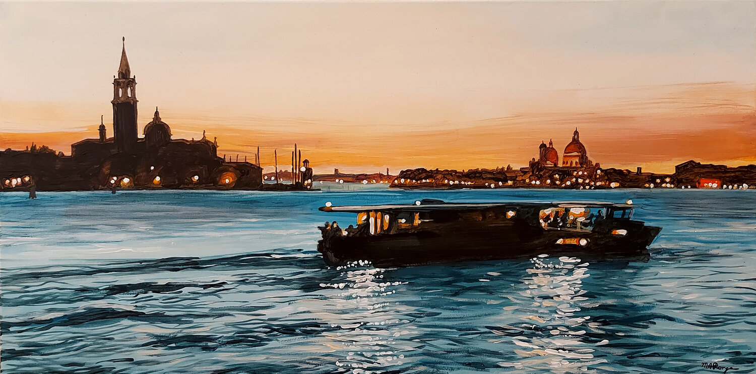 Sera a Venezia by Marco Ronga (2023) : Painting Acrylic on Canvas ...