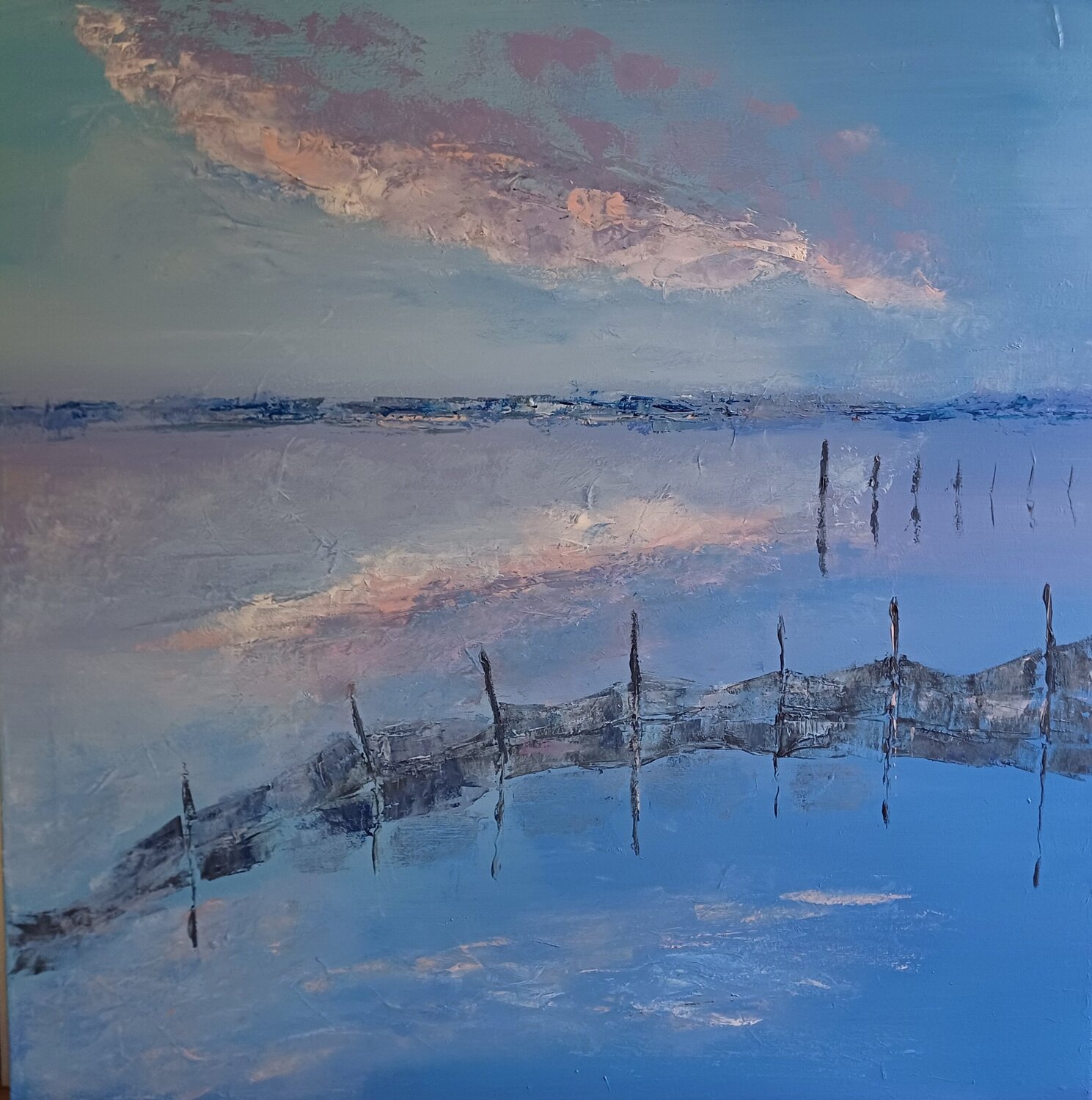 Reti in laguna by Claudia Bortolami (2024) : Painting Oil on Canvas - Singulart