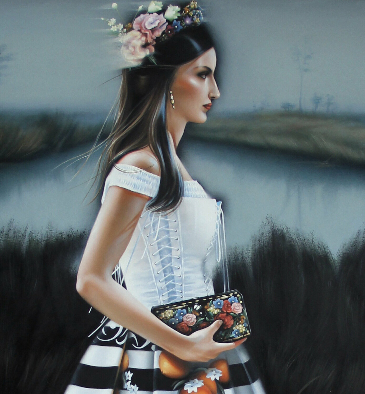 Mit Huhn II by Elena Tarasenko (2017) : Painting Oil on Canvas - Singulart