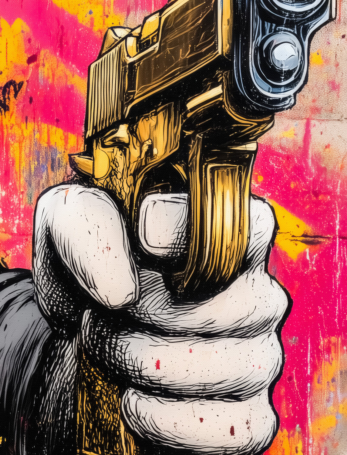 Gangster Donald de Cheeky Bunny (2025) : Peinture Encre sur Toile ...