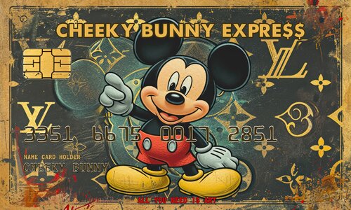 One US dollar bill with Mickey Mouse graffiti de Cheeky Bunny (2024 ...