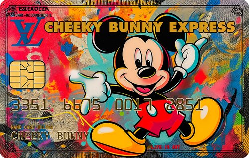 One US dollar bill with Mickey Mouse graffiti de Cheeky Bunny (2024 ...