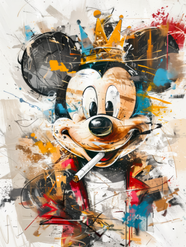Mickey de Cheeky Bunny (2024): Pintura Tinta en Lienzo - SINGULART
