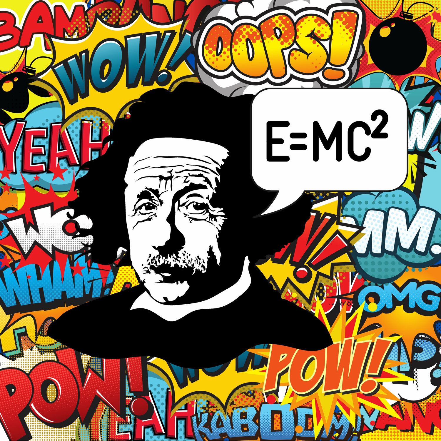 Einstein by Cheeky Bunny (2021) : Painting Ink on Canvas - Singulart