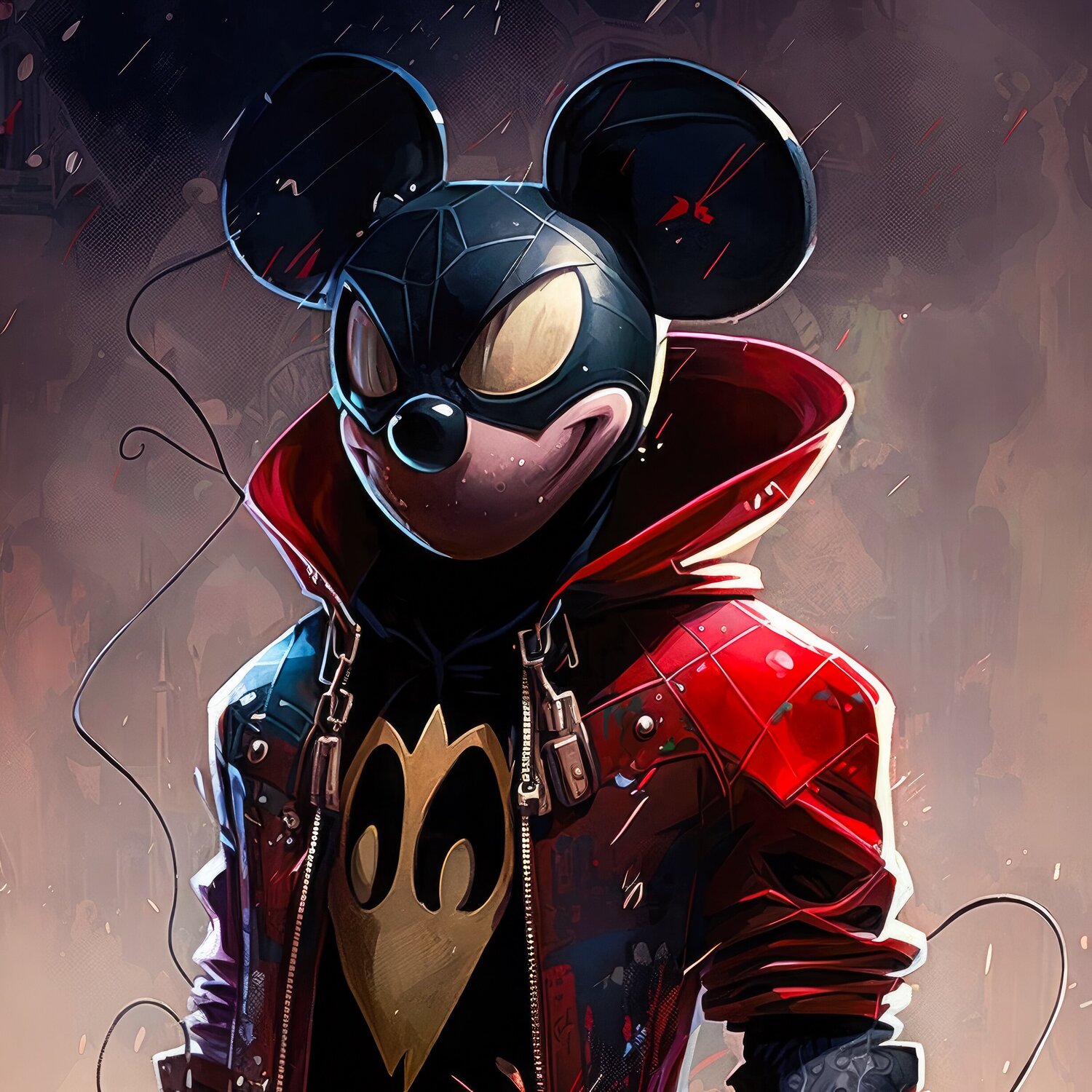 Mickey Mouse Spiderhero de Cheeky Bunny (2023): Pintura Tinta en Lienzo ...