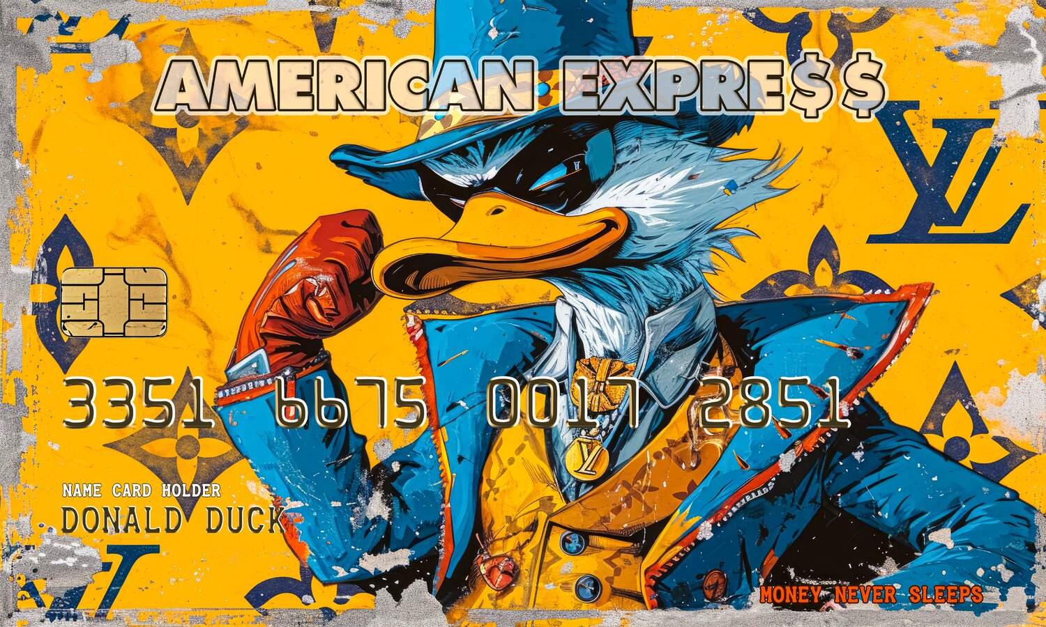 Donald Duck Amex Card LV edition de Cheeky Bunny (2024): Pintura ...