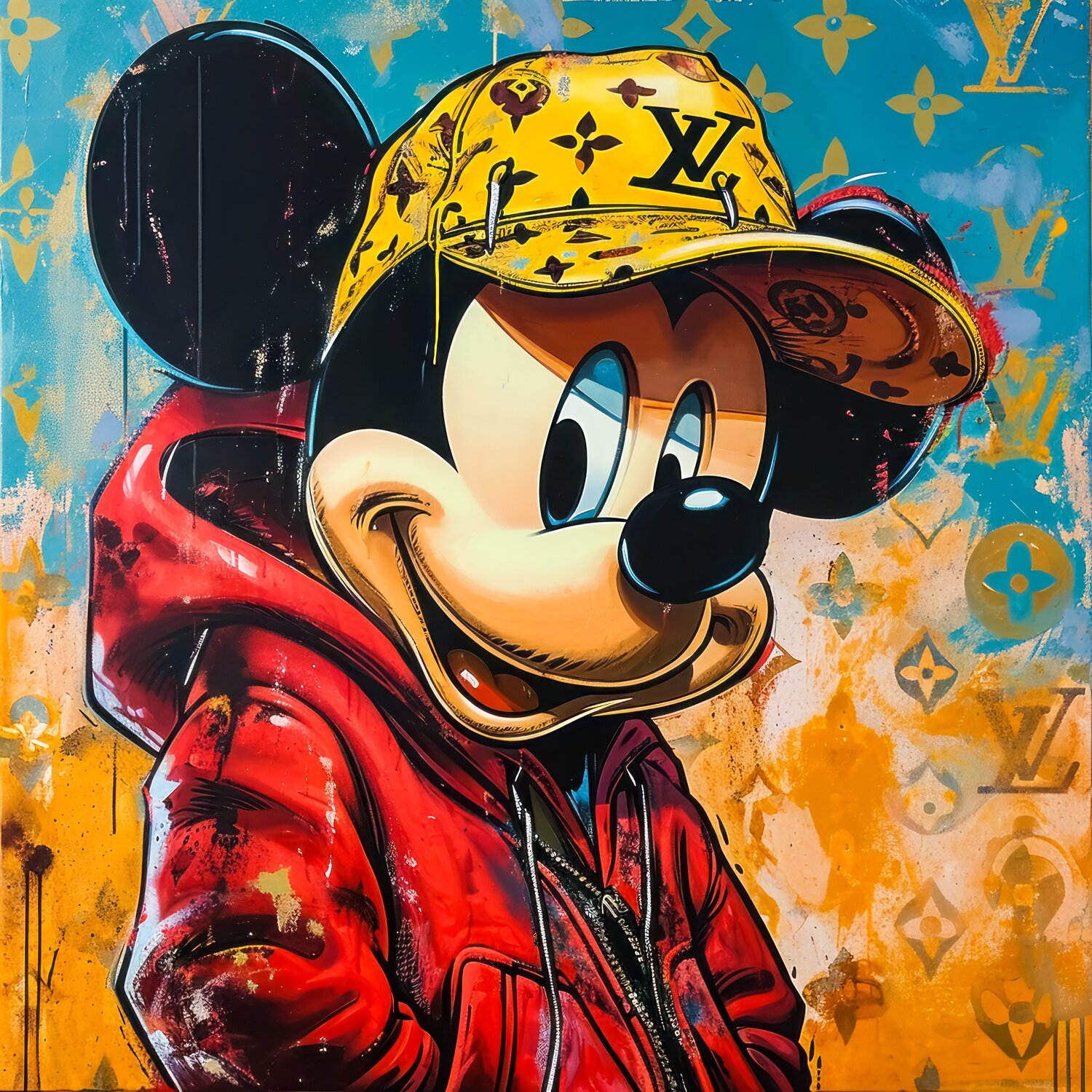 Model Mickey by Cheeky Bunny (2024) : Painting Ink on Canvas - Singulart