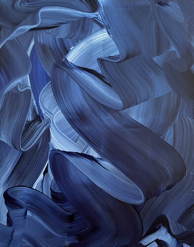 BLUE WAVES IN MILOS by Nikolaos Schizas (2023) : Painting Acrylic on ...
