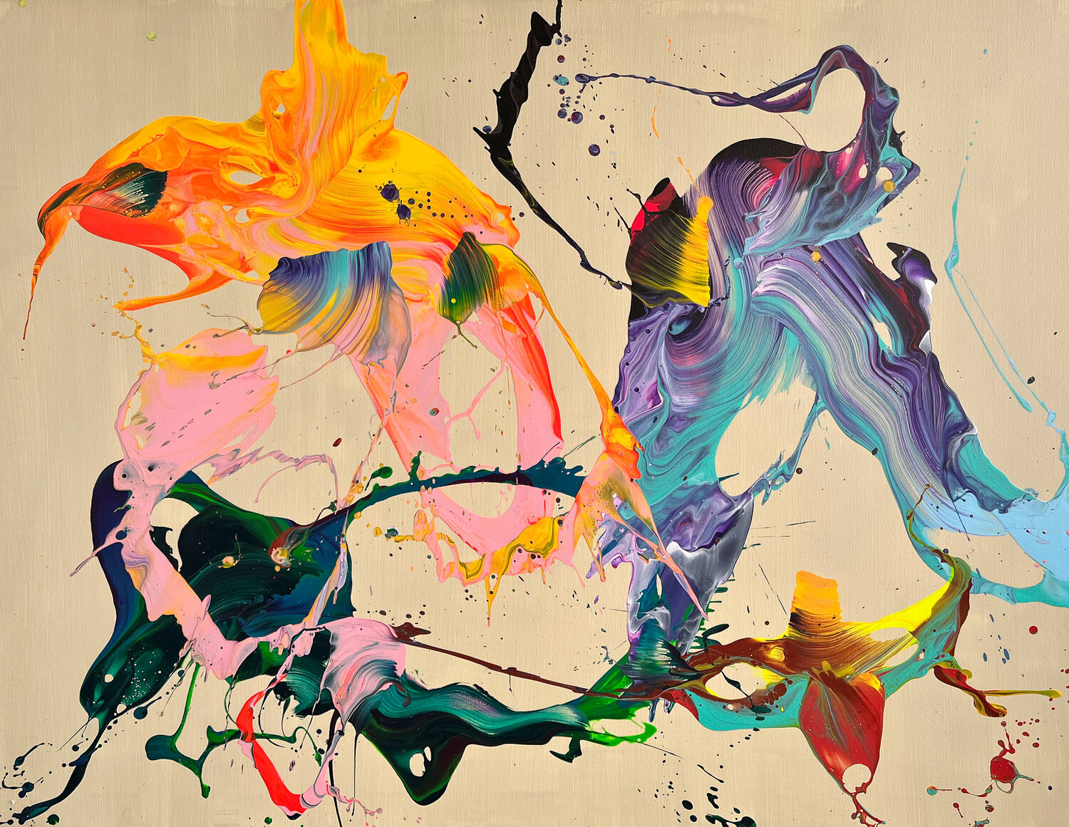 The fish and the elephant by Nikolaos Schizas (2022) : Painting Acrylic ...