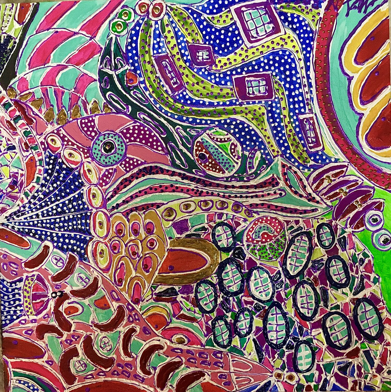 Fourth dimension by Nina Rassen (2021) : Painting Acrylic on Canvas ...