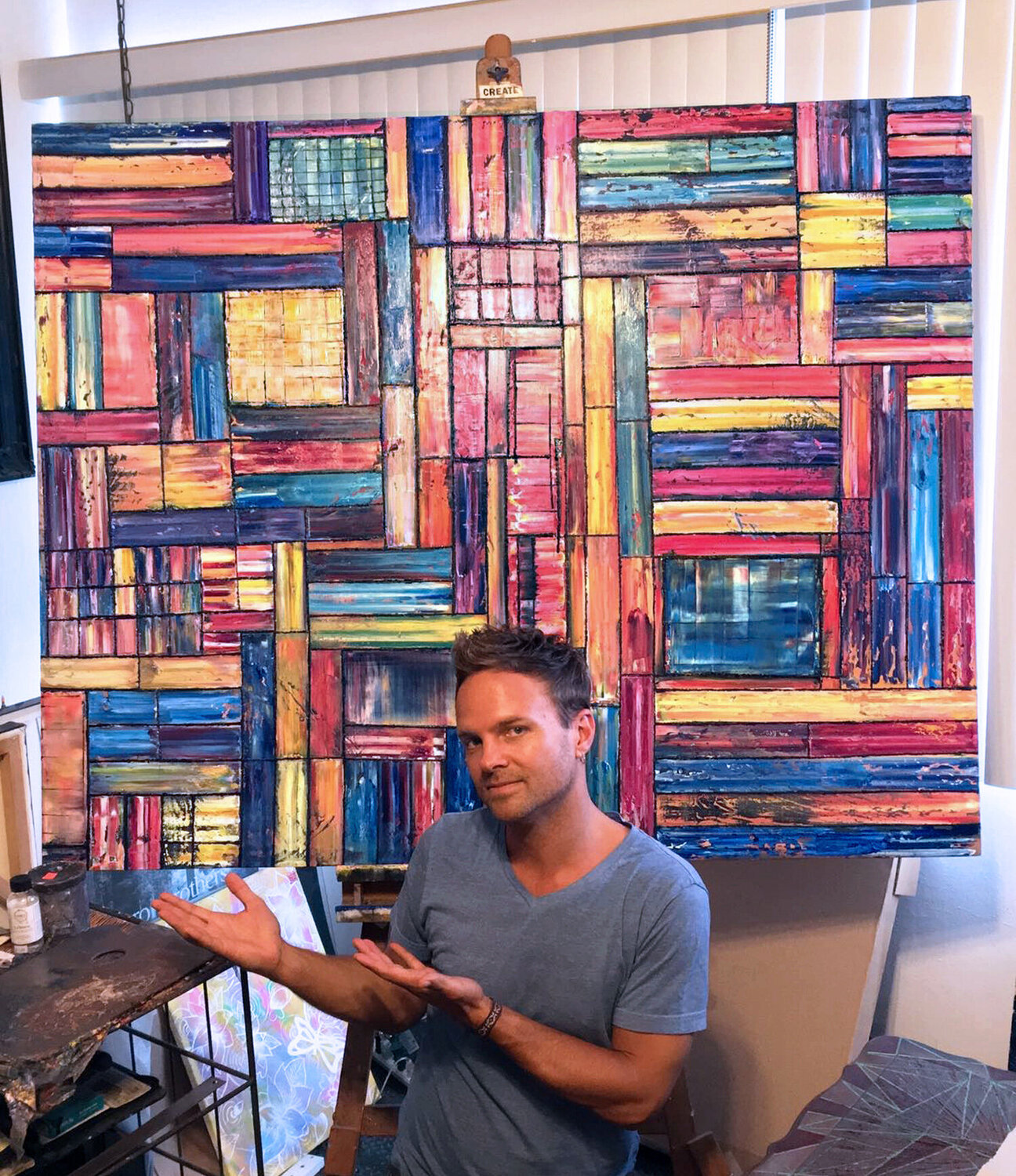 Stack Up by Preston M. Smith (Pms) (2016) : Painting Oil on Canvas ...