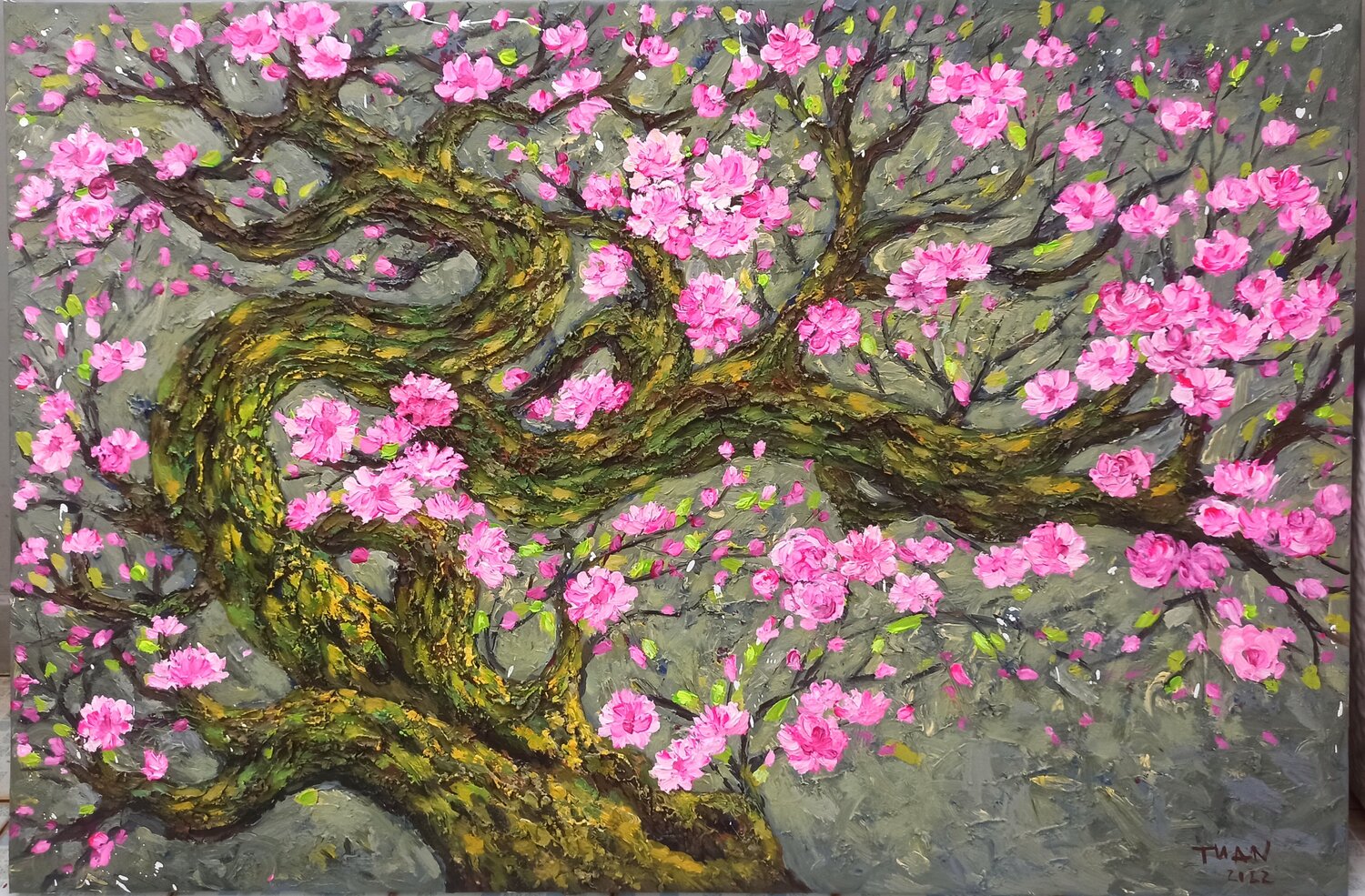 Peach blossom in Spring ( 80 x 120 cm) by Le Anh Tuan Le Anh (2022 ...