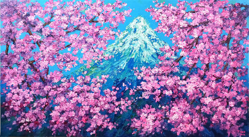 Mount Fuji in spring( - 100 x 180 cm) by Le Anh Tuan Le Anh (2024 ...