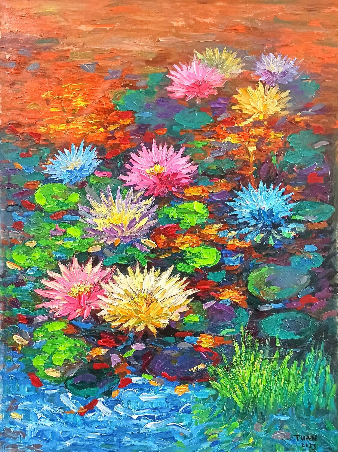 Water Lily Watercolor Painting