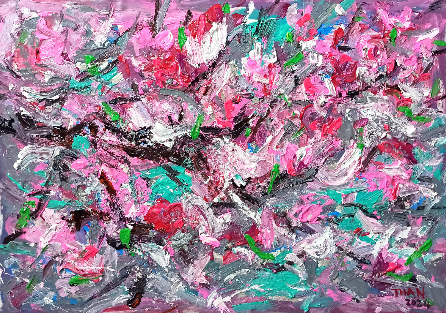 CHERRY BLOSSOM de Le Anh Tuan Le Anh (2024) : Peinture Acrylique sur Toile - Singulart