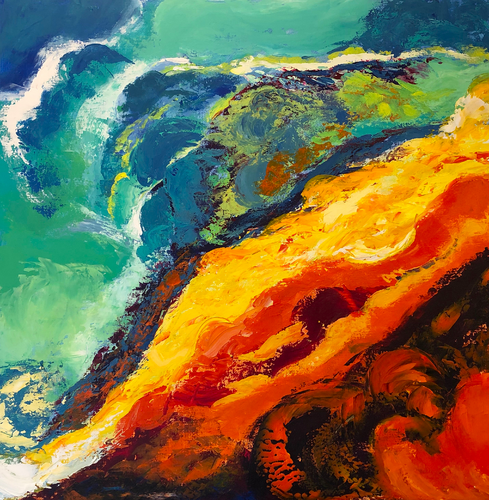 Fonds marins by Anne Authier (2022) : Painting Acrylic on Canvas ...