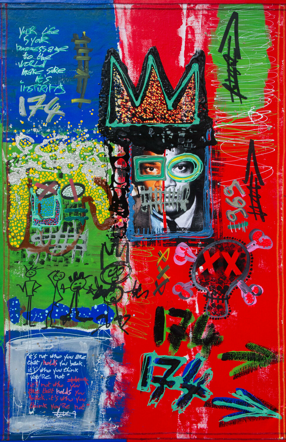 Tribute to Samo von Dimitri Zoellin (2020): Malerei Acryl, Collage auf ...