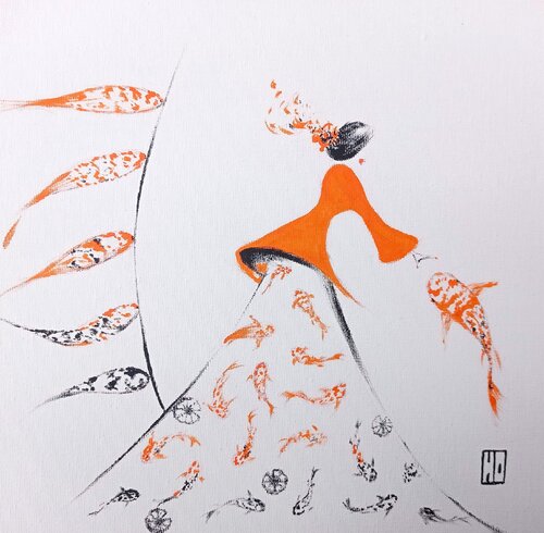Koi Fish Paintings For Sale - SINGULART