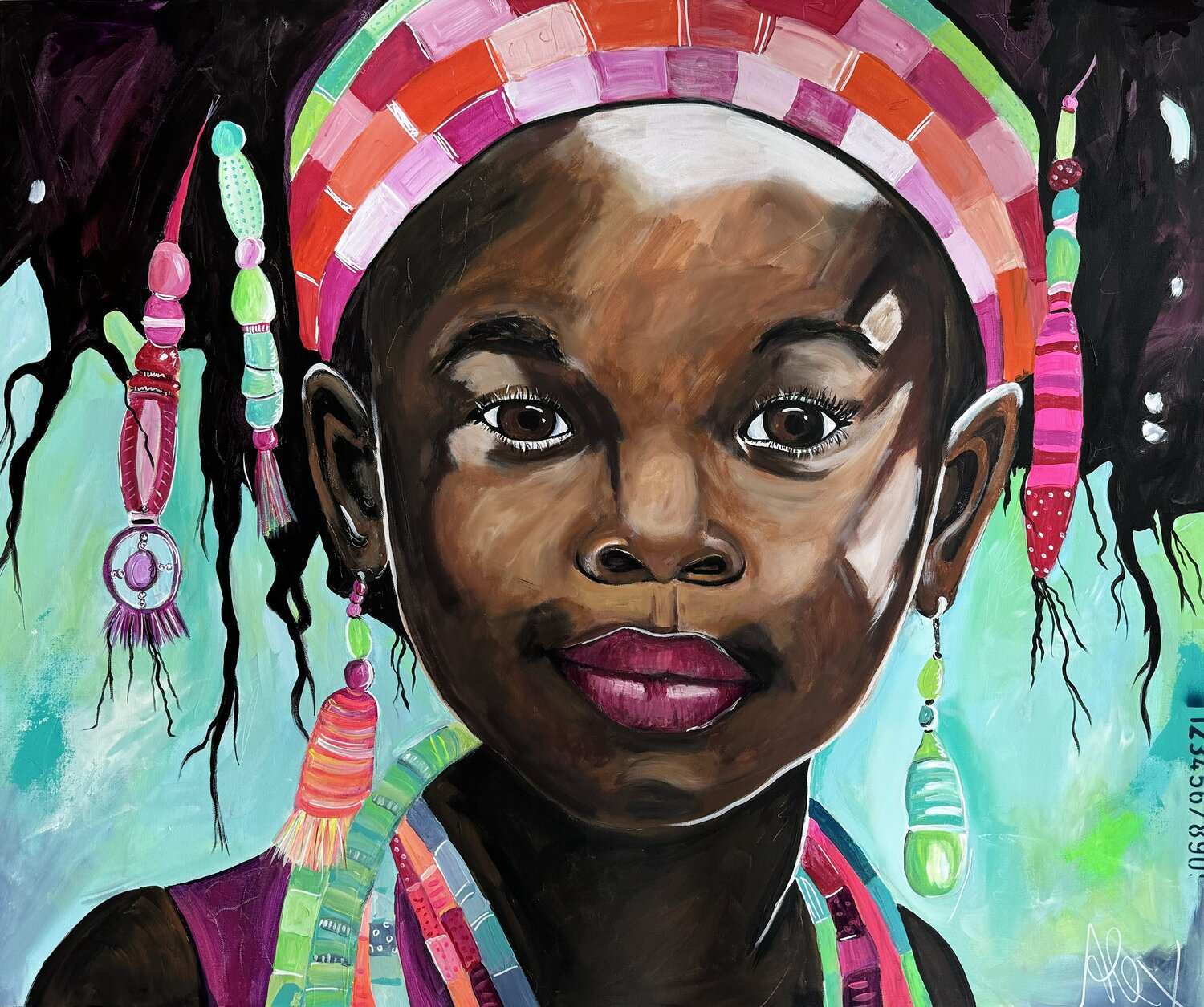 LITTLE RUBY by Alexandra Machmar (2024) : Painting Acrylic, Collage on ...