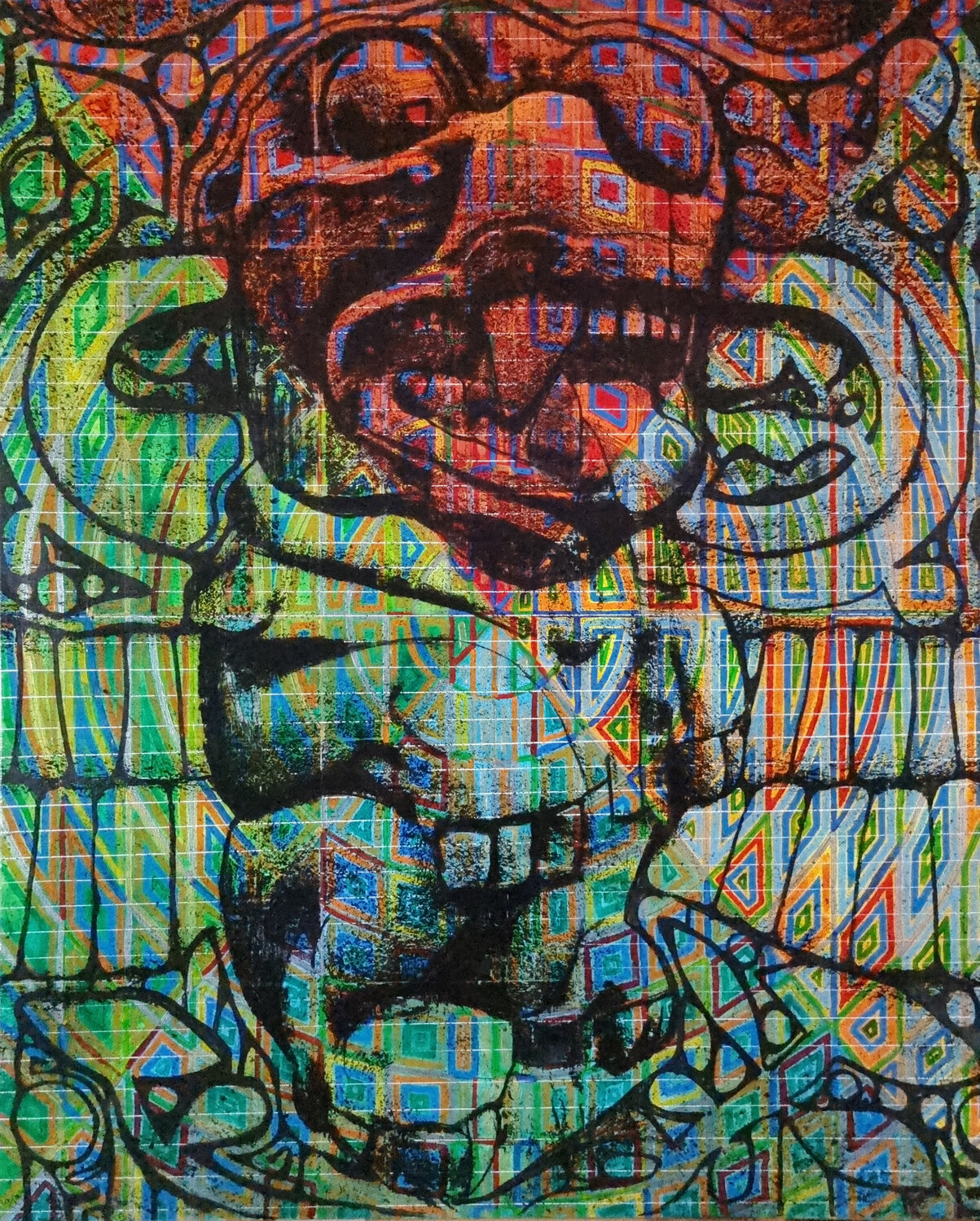 790_JAGUAR_BAUL by Jocelyn Akwaba Matignon (2023) : Painting Acrylic ...