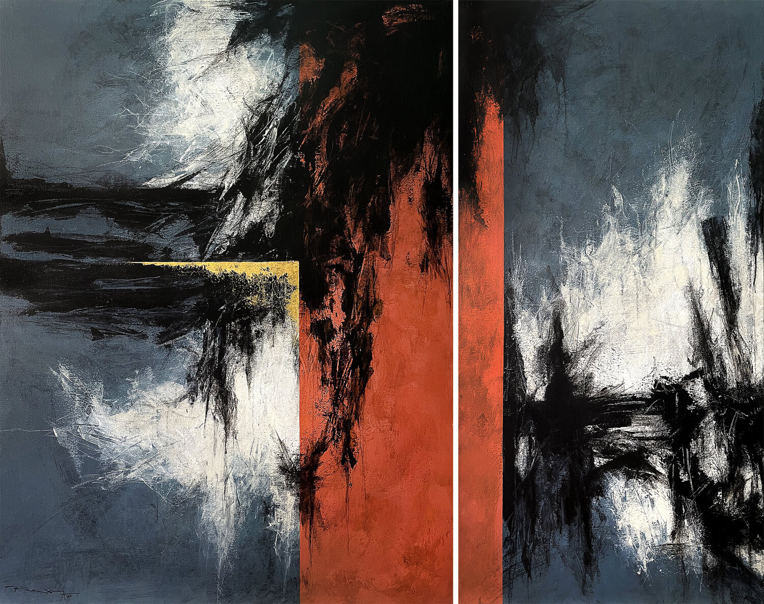 Intensity of Purpose - Diptych de Peisy Ting (2022) : Peinture ...