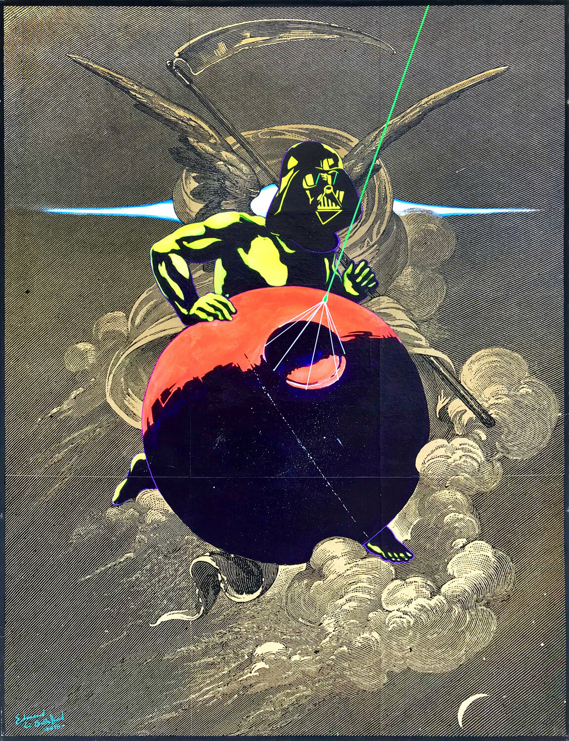 Death by Edmond Li Bellefroid (2015) : Painting Acrylic, Collage on ...