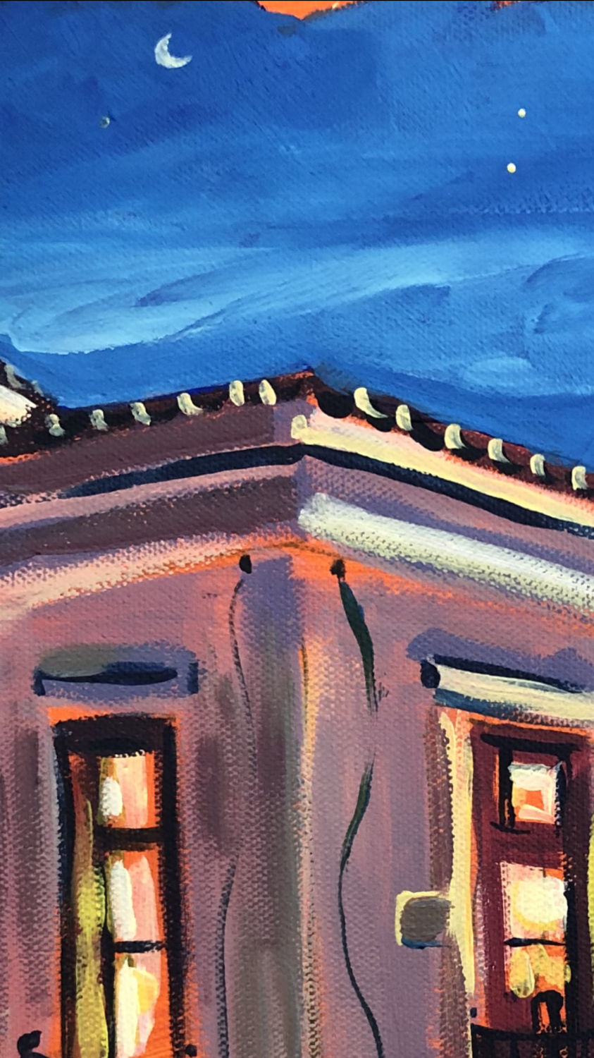 Steps of Plaka by Valentyna Crane (2018) : Painting Acrylic on Canvas ...