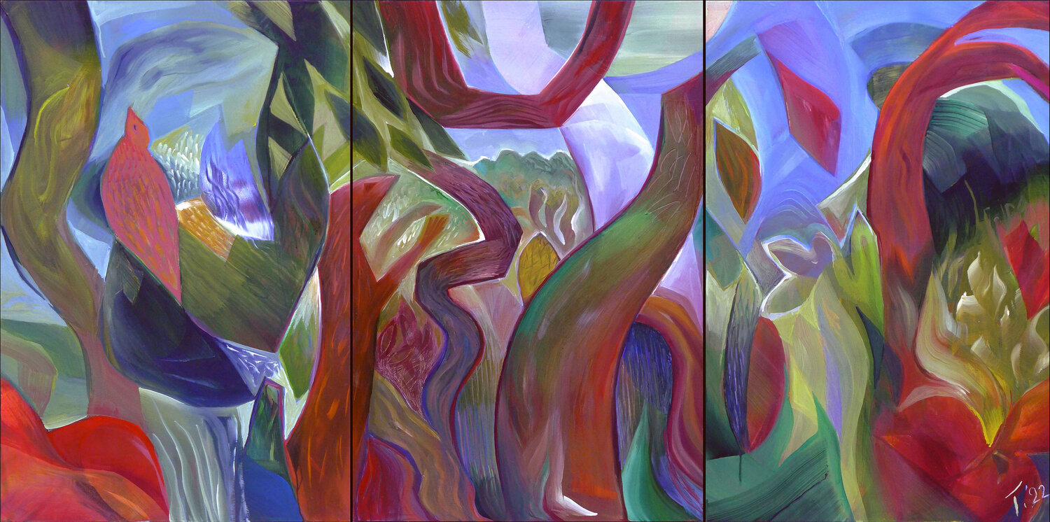 'THE STORMBIRD' von Tillian · (2023): Malerei Acryl, Lack auf Holz ...