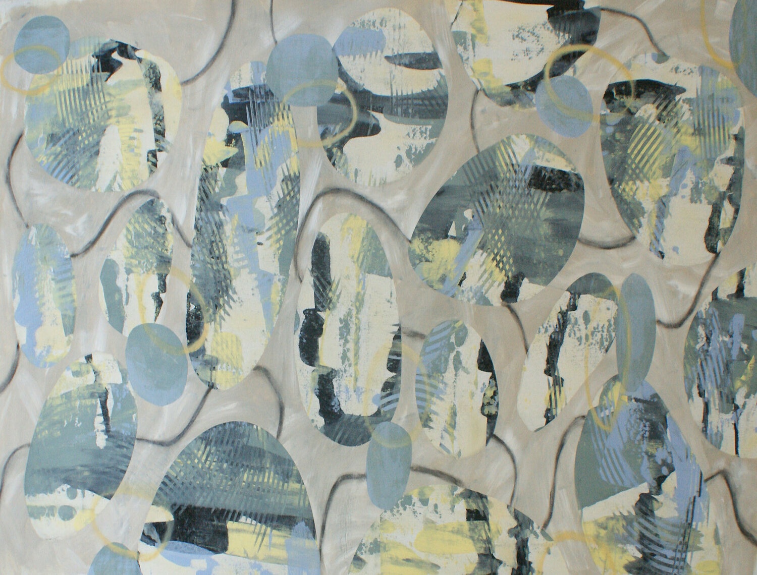 Pathways Redux by Maria Lobo (2012) : Painting Acrylic, Oil Pastel on ...