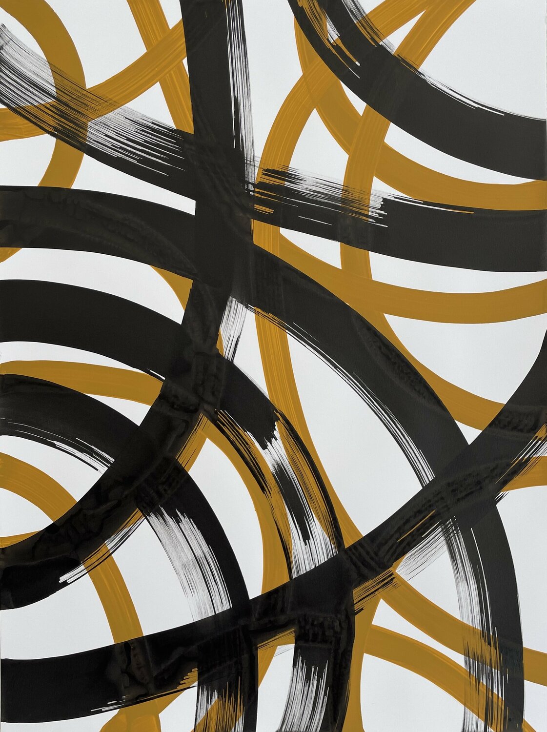 Tracks Black and Gold Three by Maria Lobo (2021) : Print Giclée print ...